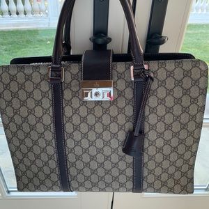 Gucci Bags | Nwot Briefcase Laptop Bag | Poshmark